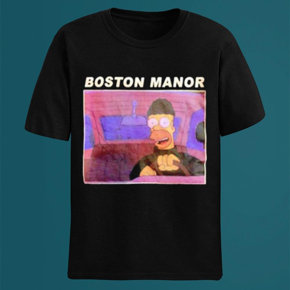 Boston Manor Homer Simpson stealing car shirt - Kutee Boutique