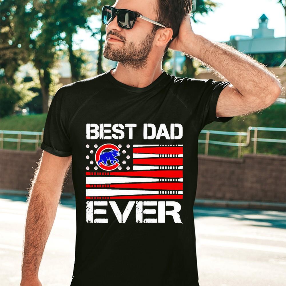 Chicago Cubs Best Dad Ever American Flag Happy Father’s Day shirt ...