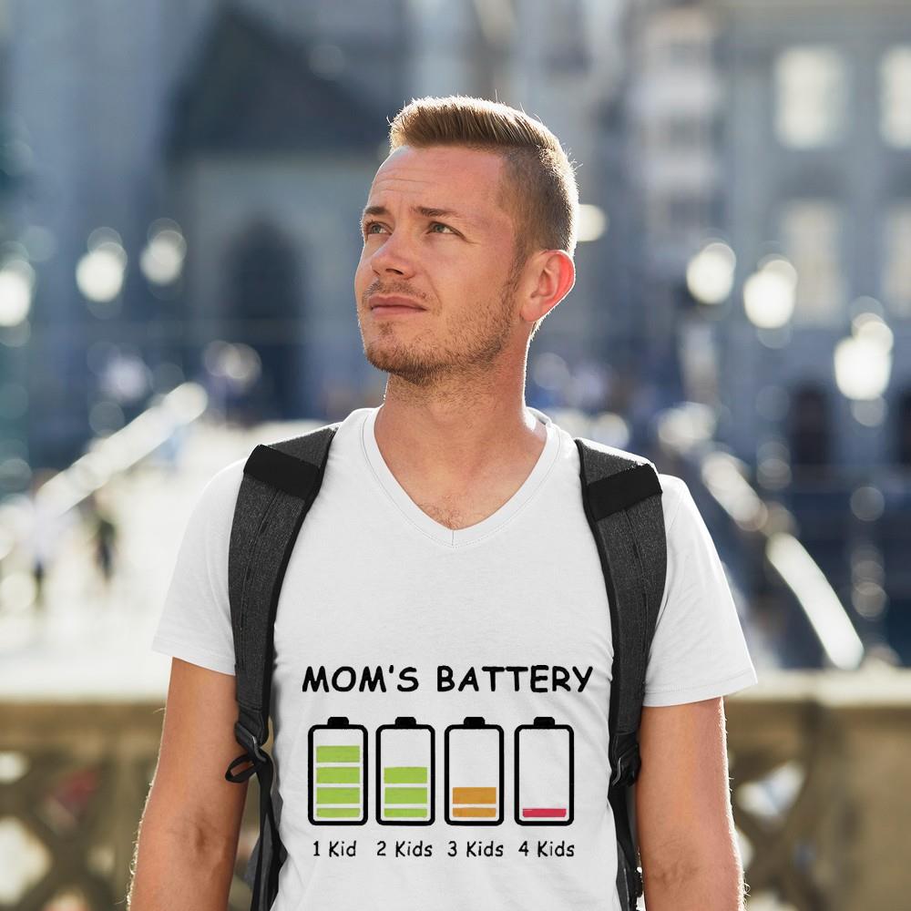 Mom’s Battery 1 Kid 2 Kids 3 Kids 4 Kids Shirt - Kutee Boutique