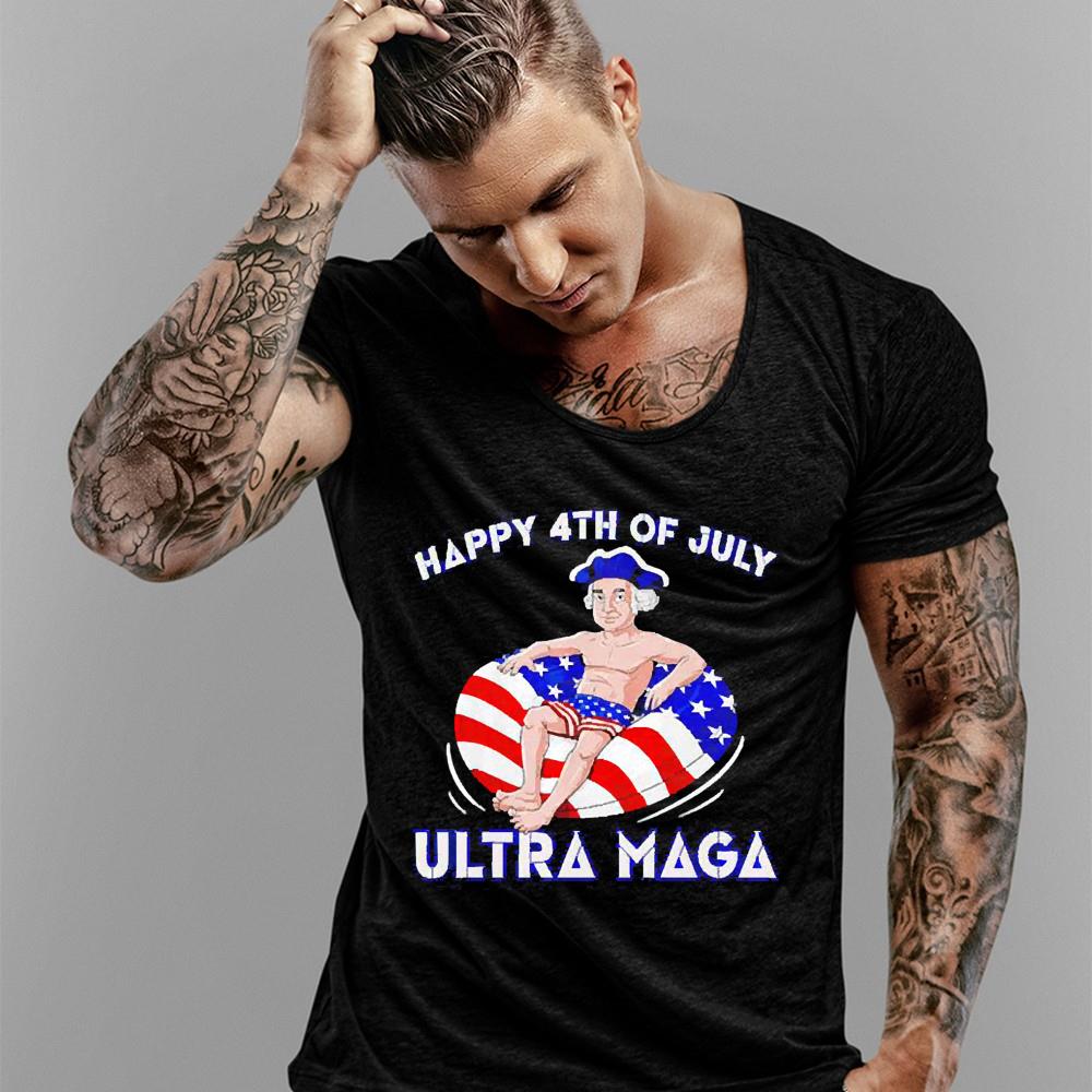 George Washington happy 4th of July ultra maga shirt - Birthday T-shirt ...