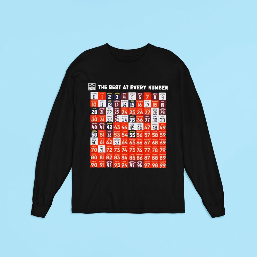 The Best At Every Number Dnvr Sports Shirt, hoodie, sweater, longsleeve ...
