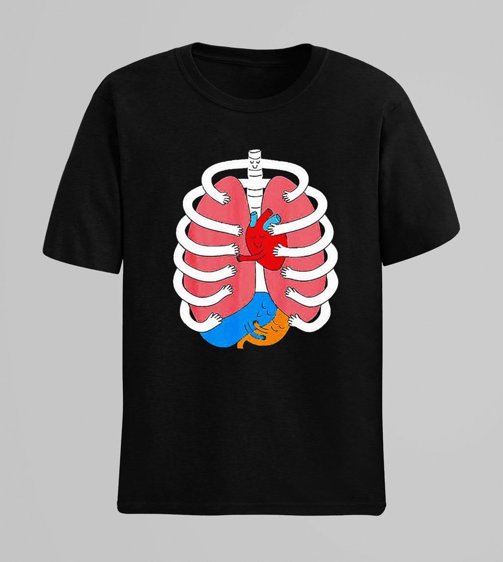 Hugging Anatomy Costume Funny Skeleton Organ Hug Shirt - Ggshirts