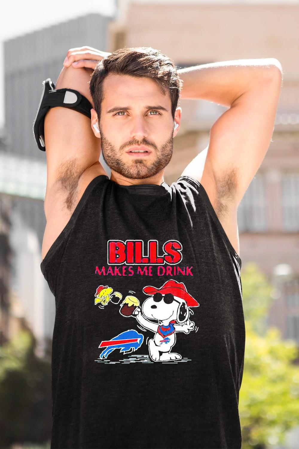 Snoopy And Woodstock Buffalo Bills Makes Me Drink Beer Shirt Fafashirts