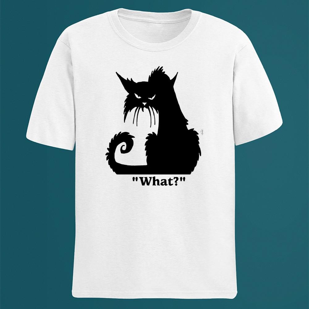 Angry black cat what shirt - NaNi Shirts
