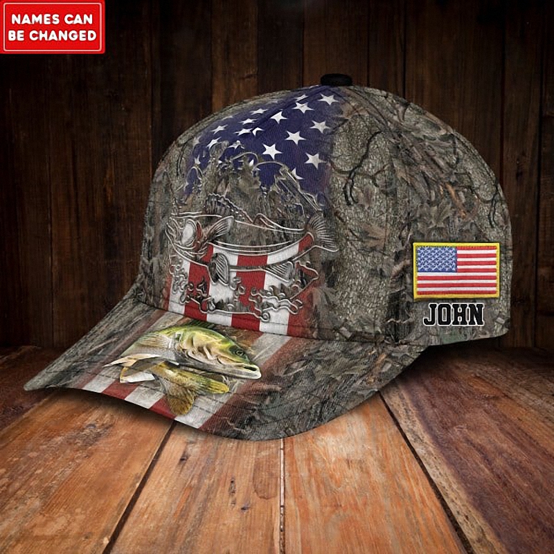 Walleye Fishing Personalized Classic Cap - Limited Clothing