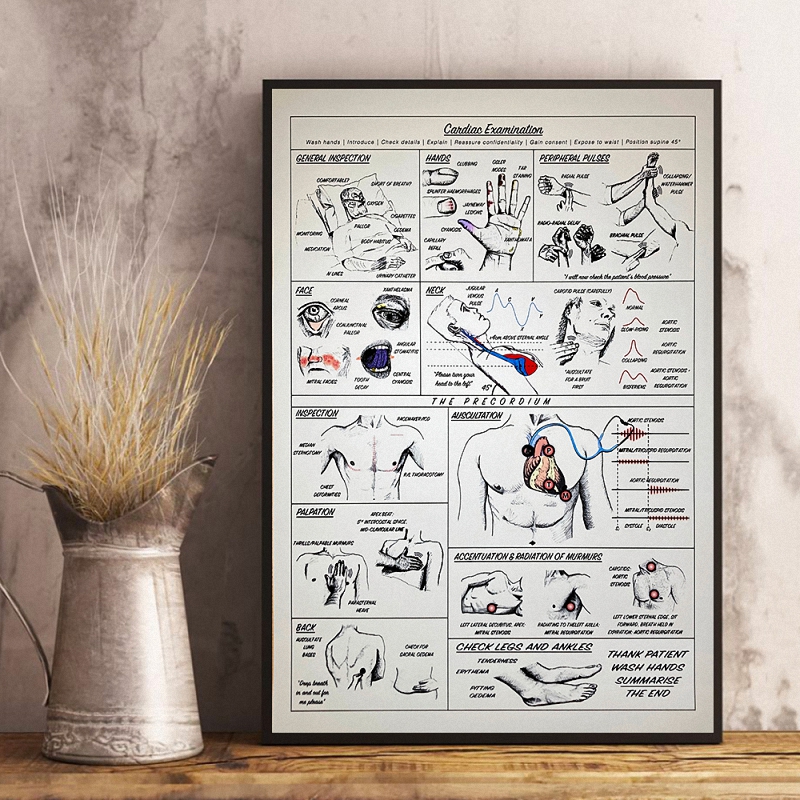 Cardiologist Cardiac Examination Vertical Poster - Limited Clothing