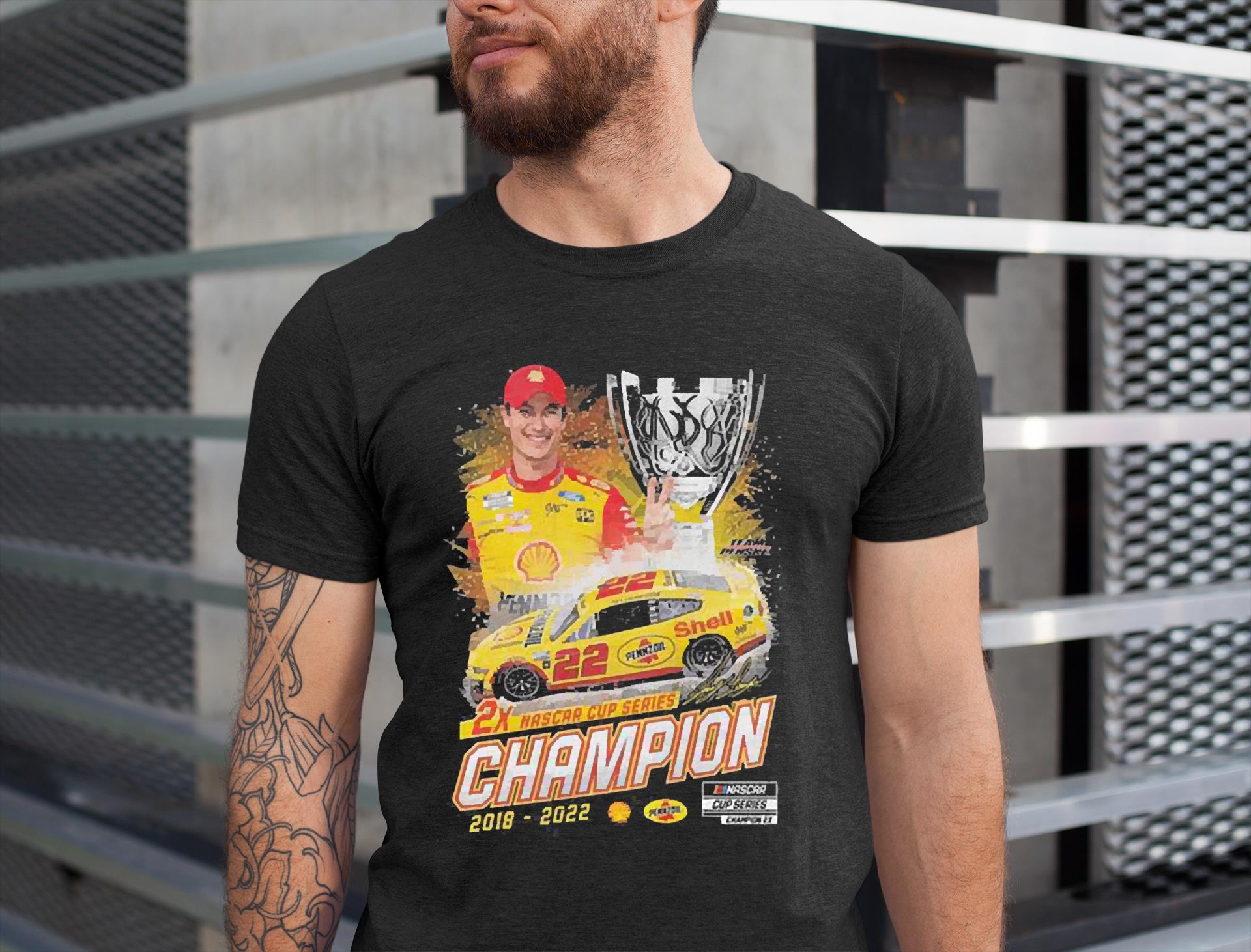 Joey Logano 2x Nascar Cup Series Champions 2018 2022 shirt - POP shirts