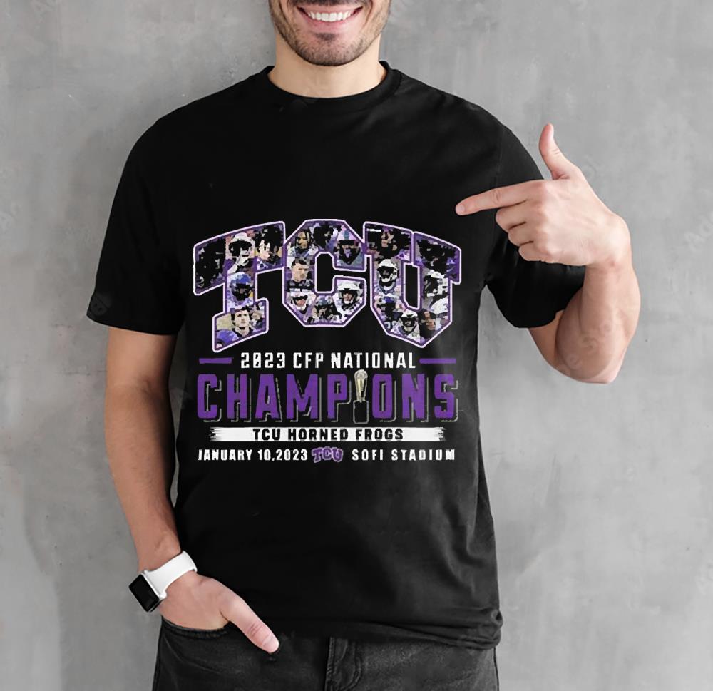 TCU Horned Frogs 2023 CFP National Champions Sofi Stadium shirt ...