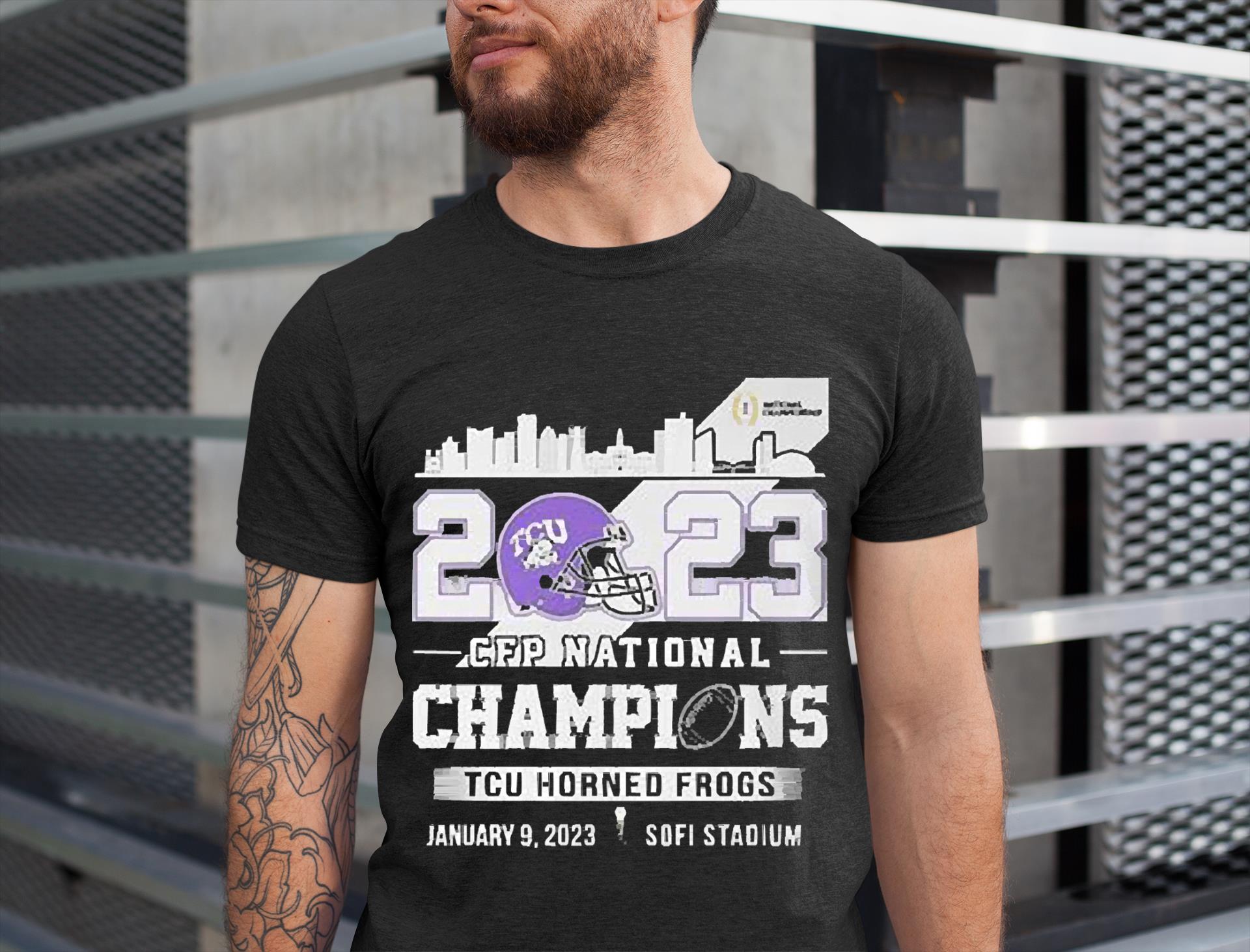Tcu Horned Frogs Skyline 2023 Cfp National Champions shirt - 1st Shirts